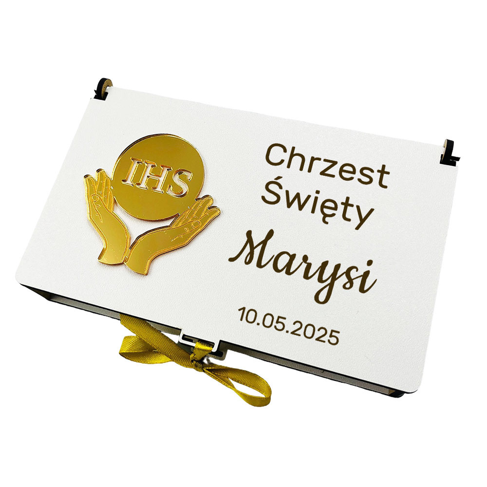 Pudełko na Pieniądze Chrzest - Prezent na Chrzest Święty Pamiątka ...